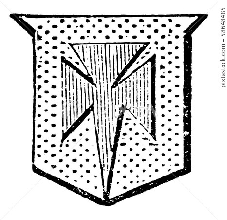 Cross Fitchy have dotted pattern, vintage - Stock Illustration ...