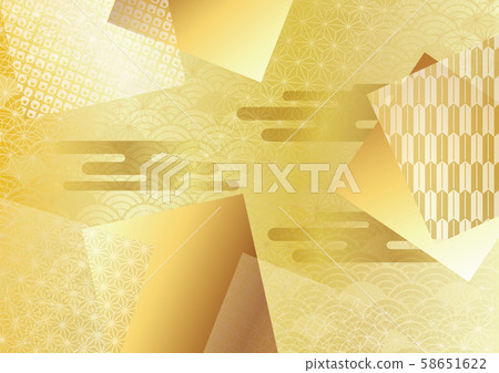 Gold japanese style background - Stock Illustration [58651622] - PIXTA