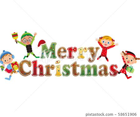 Christmas characters and children - Stock Illustration [58651906] - PIXTA