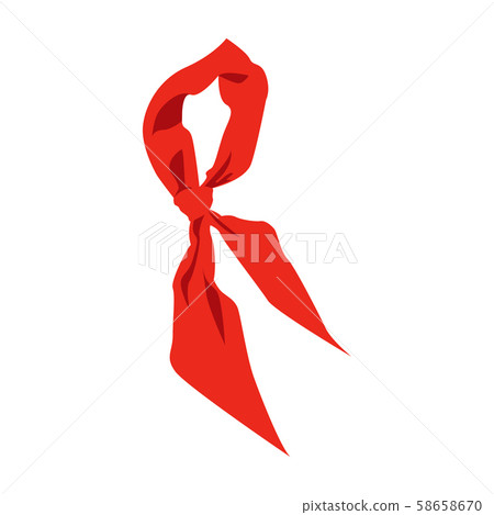 Set of flat red scarves vector for Chinese... - Stock Illustration ...