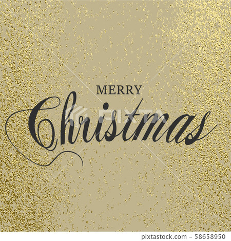 Merry Christmas gold glittering lettering design. - Stock Illustration ...