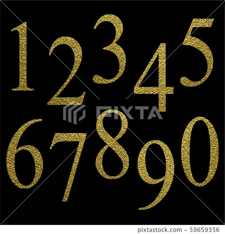 Set of metallic numbers.Vector golden numbers. - Stock Illustration ...