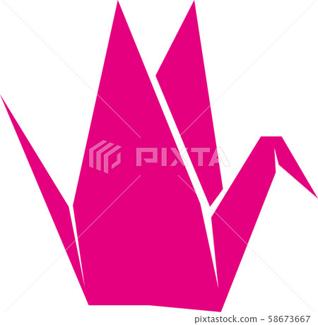 Paper crane icon illustration - Stock Illustration [58673667] - PIXTA