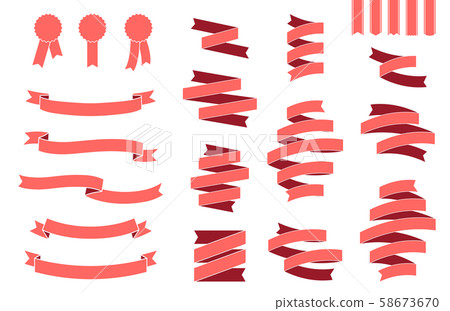 Set of decorative ribbons - Stock Illustration [58673670] - PIXTA