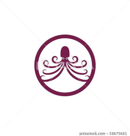 octopus vector icon illustration design-插圖素材 [58675681] - PIXTA圖庫