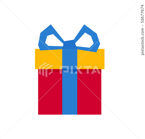 Vector object shape. Vector surprise gift box. - Stock Illustration ...
