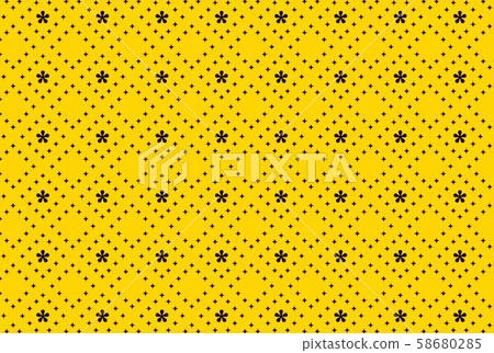 Small flowers seamless pattern on yellow... - Stock Illustration ...