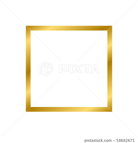 Gold shiny glowing vintage square frame vector - Stock Illustration ...