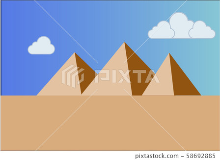 pyramid landscape.vector illustration - Stock Illustration [58692885 ...