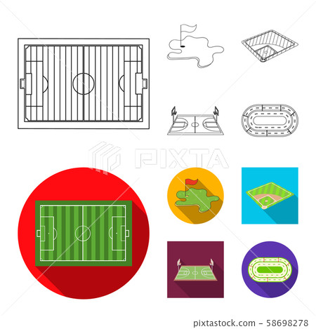 Isolated object of field and sport symbol.... - Stock Illustration ...