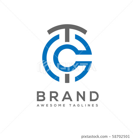 best TC letter circle style logo vector - Stock Illustration [58702501 ...