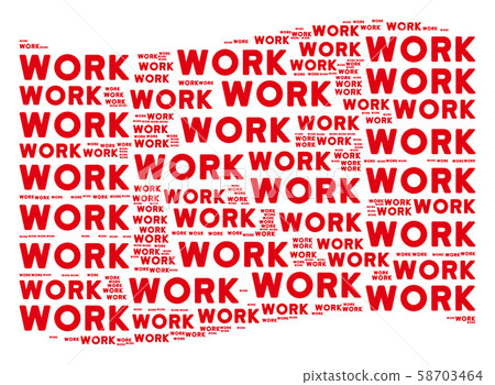 Waving Red Flag Pattern of Work Text Items - Stock Illustration ...