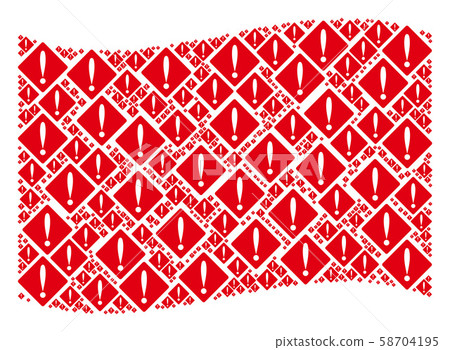 Waving Red Flag Pattern of Problem Items-插圖素材 [58704195] - PIXTA圖庫