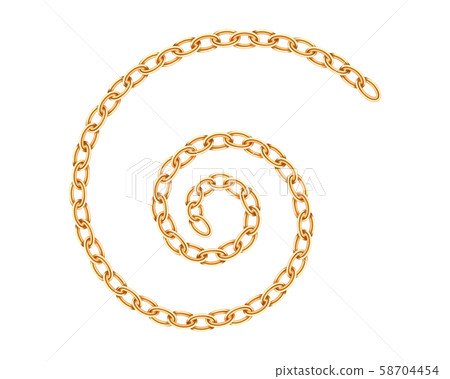 Realistic gold chain texture. Golden chains link - Stock Illustration ...