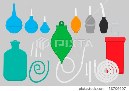 set different types enemas of different size for - Stock Illustration ...