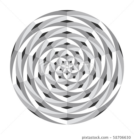 Circle design element. 3d geometric pattern. - Stock Illustration ...