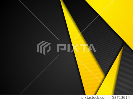 Yellow black tech stripes and lines abstract - Stock Illustration ...