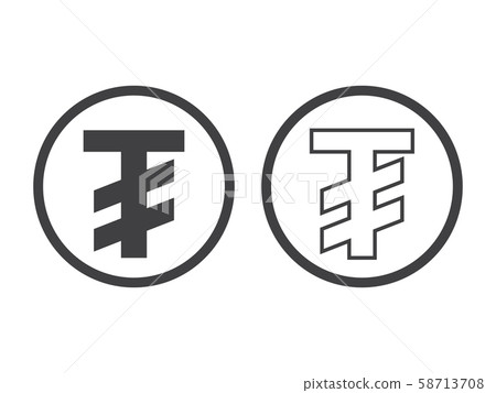 Mongolian tugrik currency symbol, vector... - Stock Illustration ...