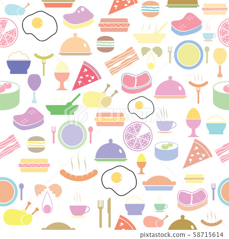 dinner seamless pattern background icon. - Stock Illustration [58715614 ...