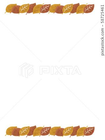 Leaf leaves, fallen leaves, dead leaves frame - Stock Illustration ...