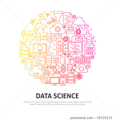 Data Science Circle Concept - Stock Illustration [58729175] - PIXTA