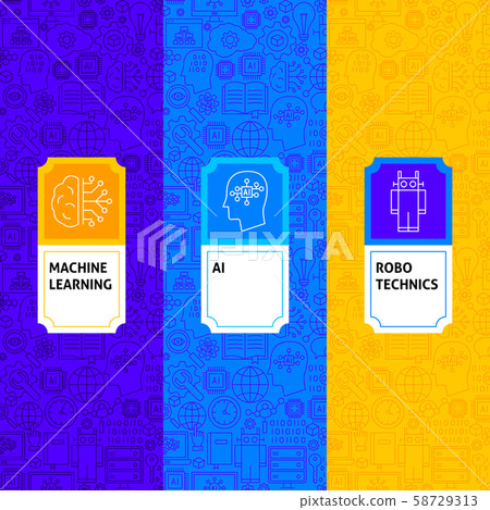 Line Machine Learning Package Labels - Stock Illustration [58729313 ...