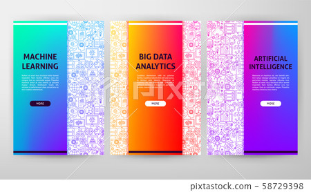 Artificial Intelligence Brochure Web Design - Stock Illustration ...