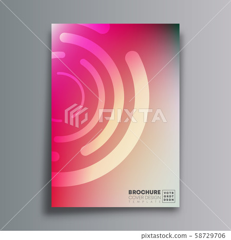Abstract design poster with circular shapes and - Stock Illustration ...