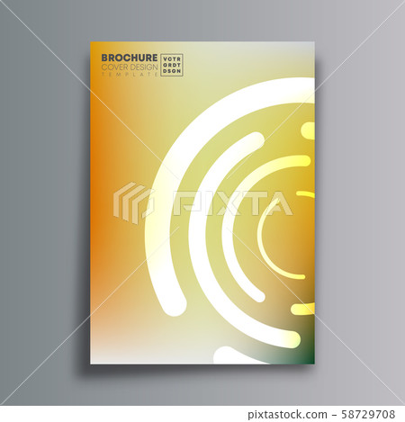 Abstract design poster with circular shapes and - Stock Illustration ...