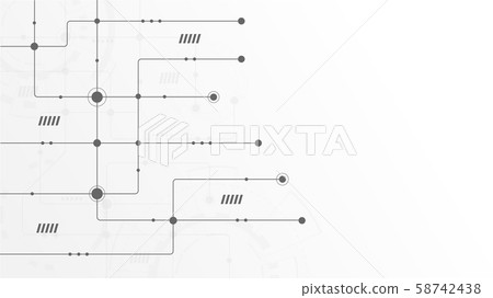 Abstract geometric connect lines and... - Stock Illustration [58742438 ...