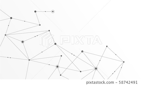 Abstract geometric connect lines and... - Stock Illustration [58742491 ...