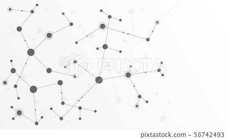 Abstract geometric connect lines and... - Stock Illustration [58742493 ...