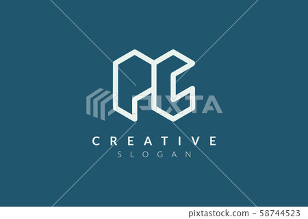 Monogram logo design for letters P and C - Stock Illustration [58744523 ...