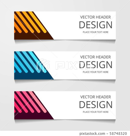 Abstract design banner, web template with three - Stock Illustration ...