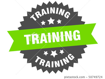 training sign. training green-black circular band - Stock Illustration ...