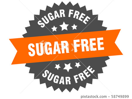 sugar free sign. sugar free orange-black circular - Stock Illustration ...