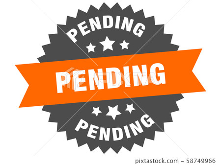 pending sign. pending orange-black circular band - Stock Illustration ...