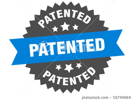 patented sign. patented blue-black circular band - Stock Illustration ...