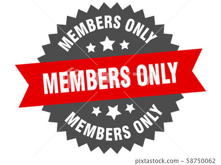 members only sign. members only red-black circular - Stock Illustration ...
