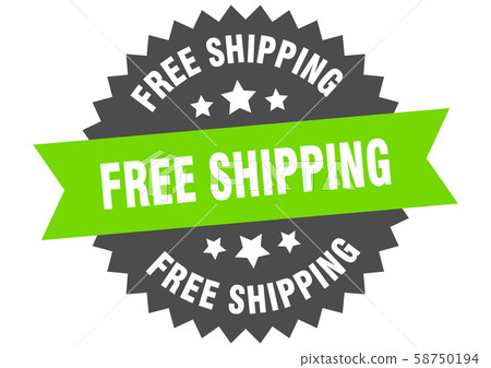 free shipping sign. free shipping green-black - Stock Illustration ...