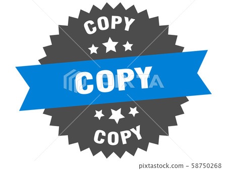 copy sign. copy blue-black circular band label - Stock Illustration ...