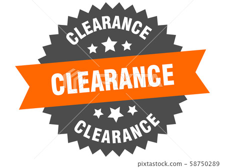 clearance sign. clearance orange-black circular - Stock Illustration ...