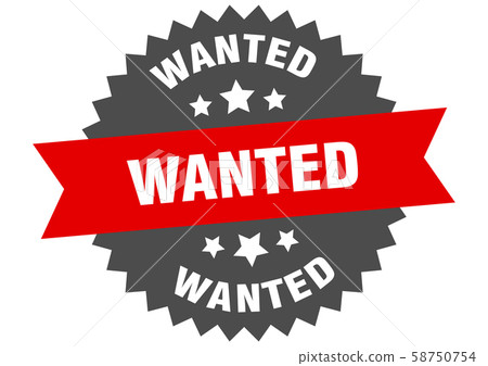 wanted sign. wanted red-black circular band label - Stock Illustration ...