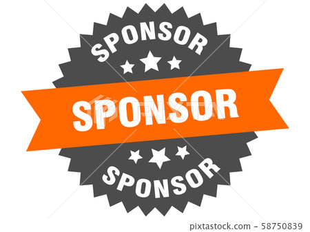 sponsor sign. sponsor orange-black circular band - Stock Illustration ...