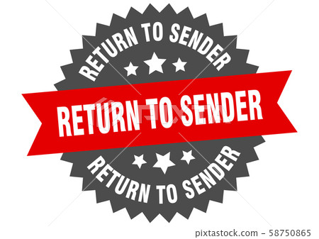 return to sender sign. return to sender red-black - Stock Illustration ...