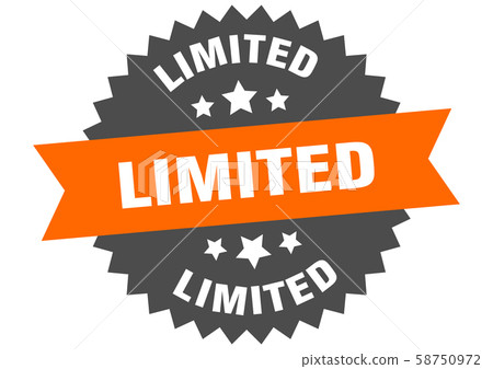 limited sign. limited orange-black circular band - Stock Illustration ...