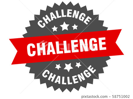 challenge sign. challenge red-black circular band - Stock Illustration ...