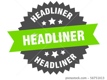 headliner sign. headliner green-black circular - Stock Illustration ...