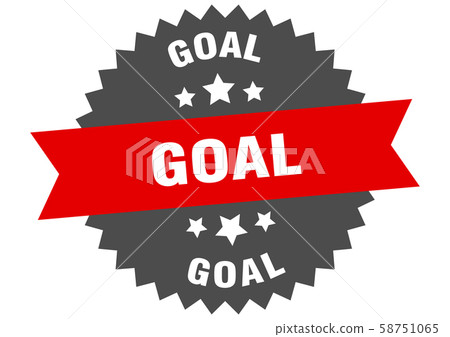 goal sign. goal red-black circular band label - Stock Illustration ...