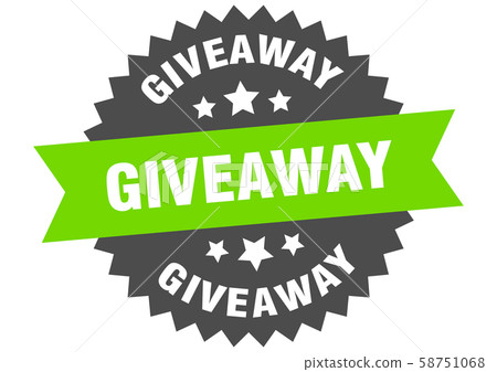 giveaway sign. giveaway green-black circular band - Stock Illustration ...